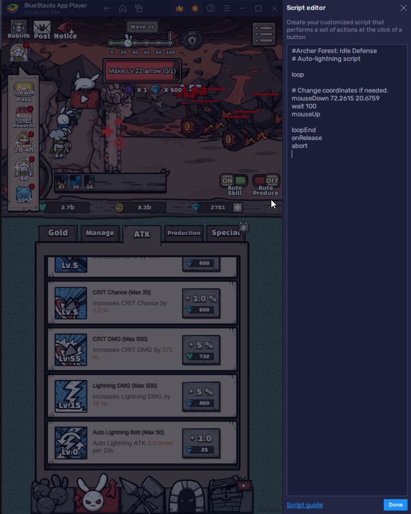How to Automate Lightning Bolts with BlueStacks Scripting in Archer ...