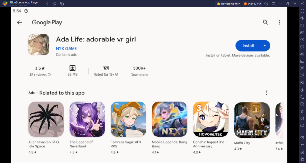 How to Play Ada Life: adorable vr girl on PC With BlueStacks