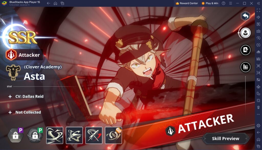 Black Clover M – Asta (Clover Academy) Skills, Stats, Gear Sets, and ...