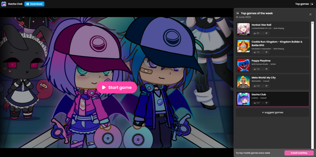 Play Gacha Club Anywhere with now.gg InstaPlay - Your Cloud Gaming Solution | BlueStacks