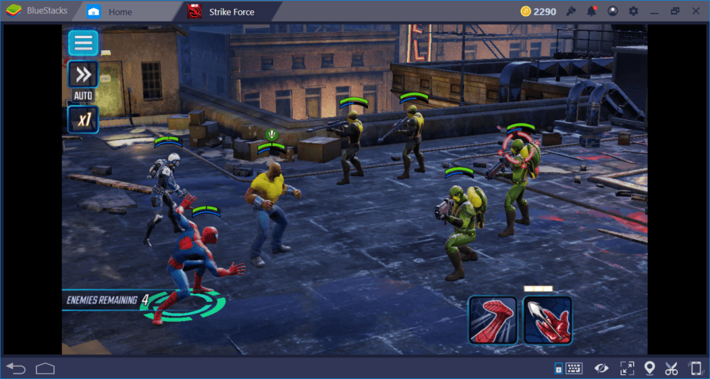 MARVEL Strike Force on PC: Combat System and Status Effects | Bluestacks