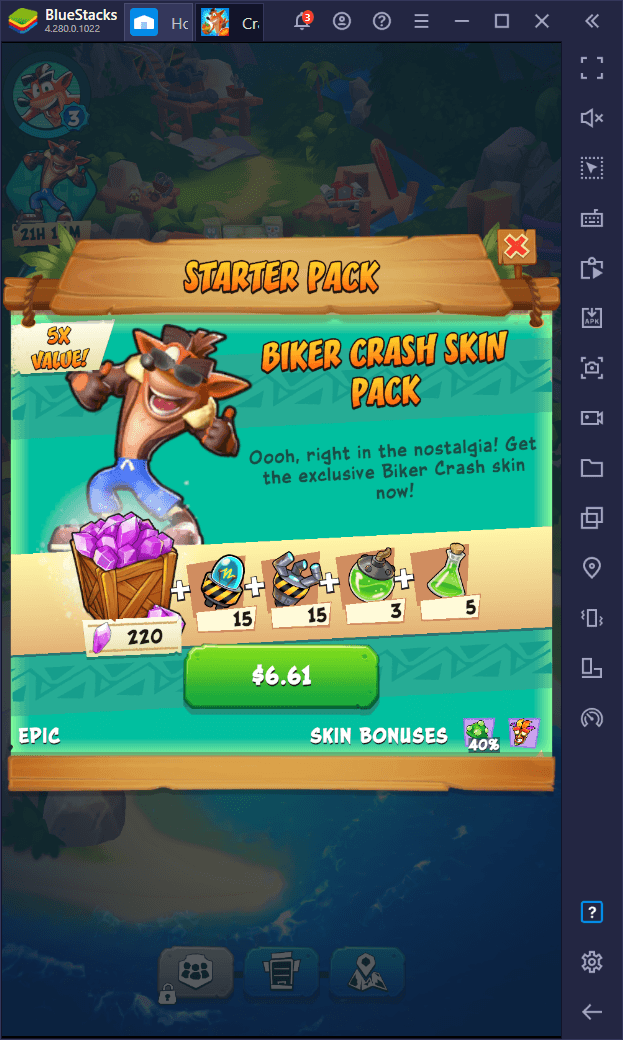 Crash Bandicoot: On the Run - The Best Skins in the Game | BlueStacks