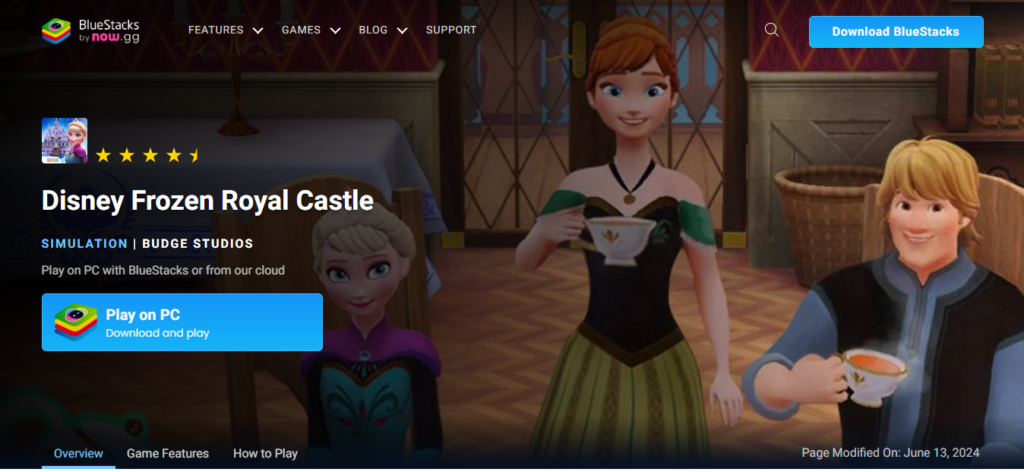 How to Play Disney Frozen Royal Castle on PC with BlueStacks