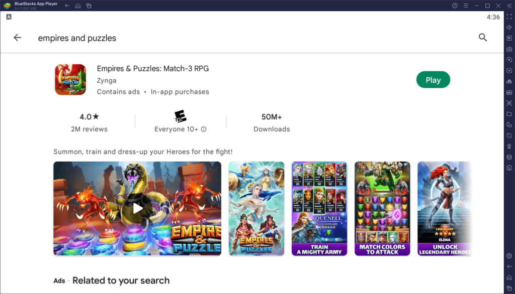Wie man Empires & Puzzles auf dem PC mit BlueStacks spielt