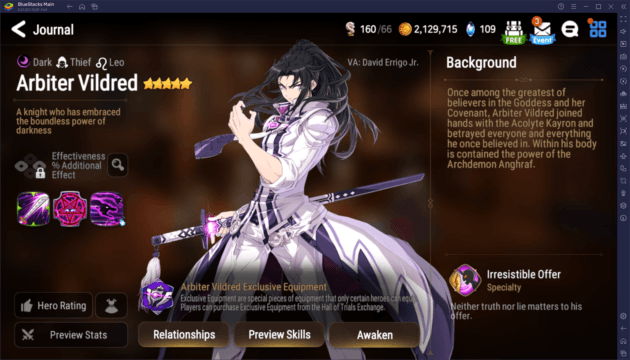 Epic Seven Arbiter Vildred Guide - Skills, Awakening, and Best Builds ...