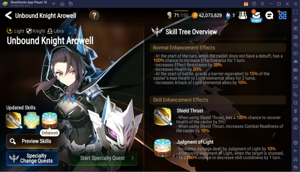 Epic Seven – Specialty Change Unbound Knight Arowell, and Special Side Story Bloods and Roses Re ...