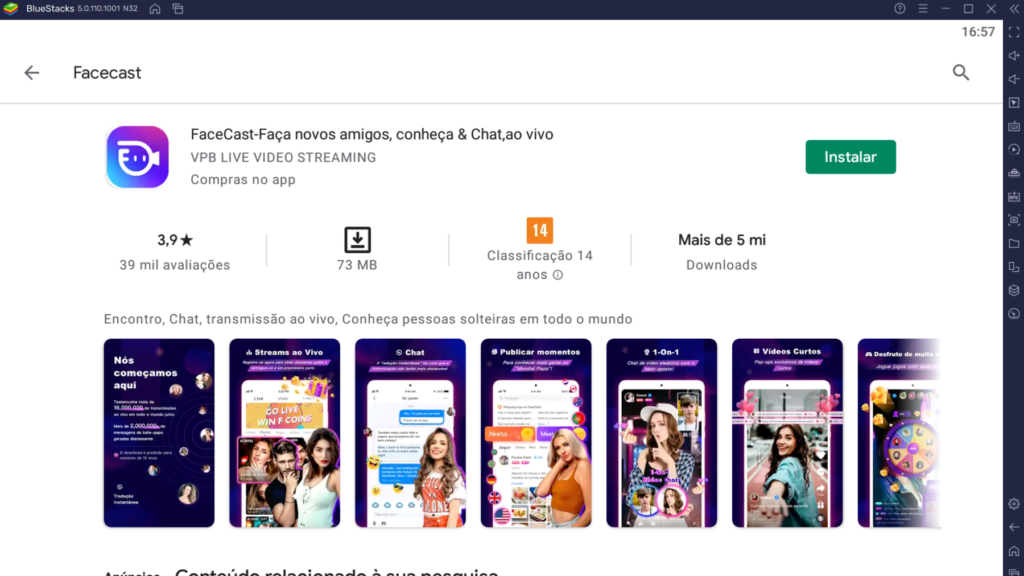 Como Baixar e Usar o FaceCast: Make New Friends, Chat & Meet ...