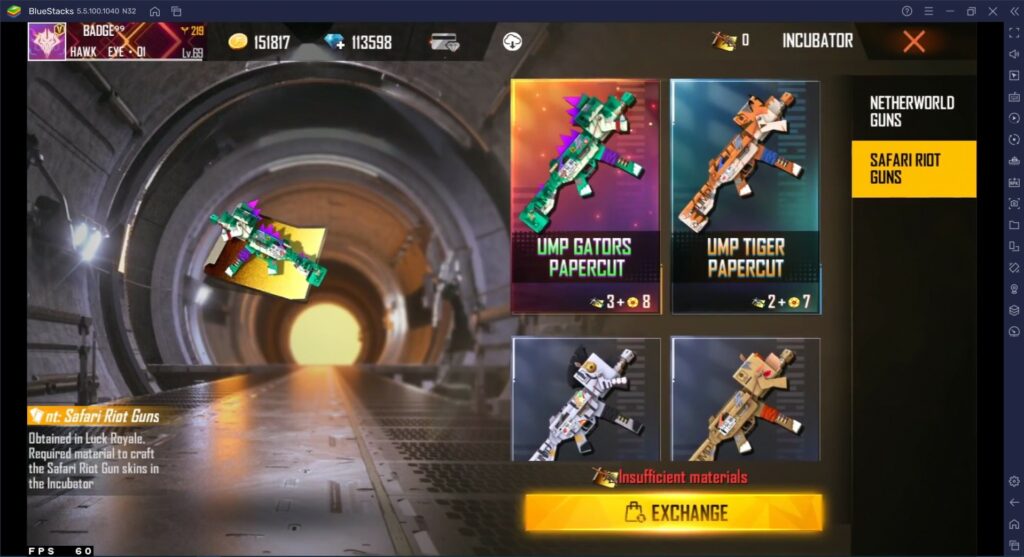 Free Fire UMP Skin Guide: Gators Papercut vs Art of War vs Booyah Day ...