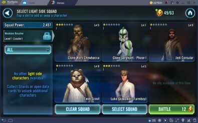 How to Level Up Fast in Star Wars: Galaxy of Heroes | BlueStacks