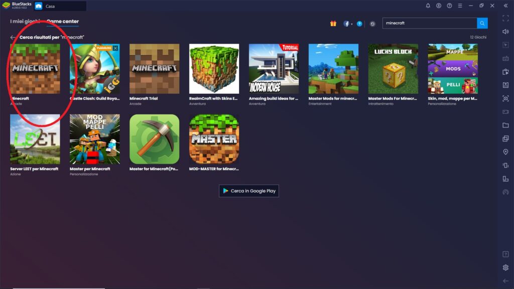 Gioca Minecraft su PC con BlueStacks