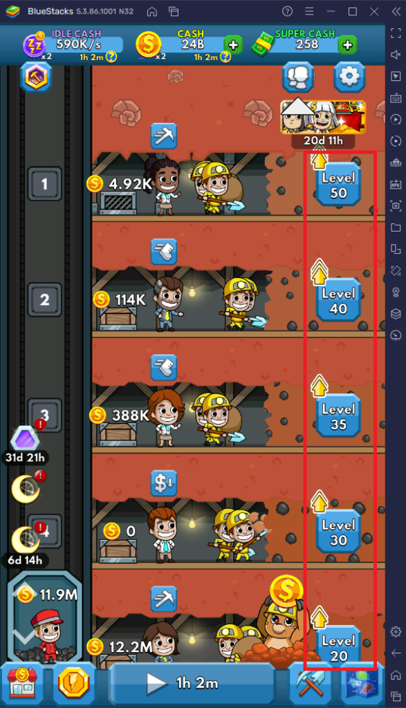 Tips and Tricks to Upgrading Your Mine in Idle Miner Tycoon | BlueStacks