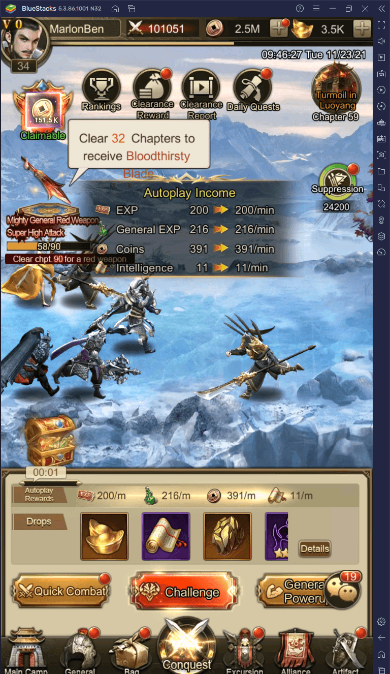 How to Farm EXP, General EXP, and Coins in Idle Warriors: Three ...