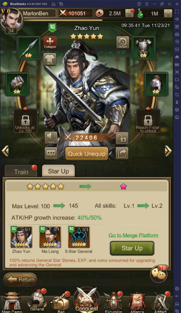 A Guide to Upgrading Generals in Idle Warriors: Three Kingdoms | BlueStacks