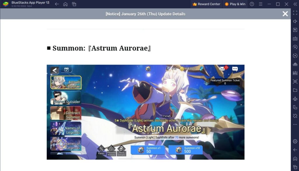 Lord of Heroes – New Hero Light Rashad, Astrum Aurorae Banner Re-run ...