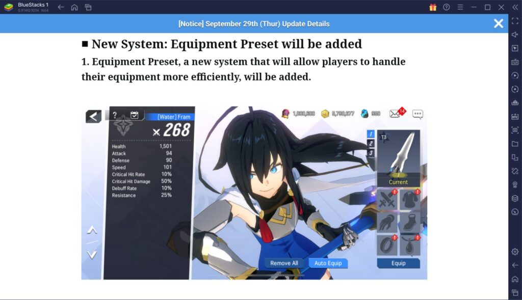 Lord of Heroes – Water Dragon Knight Helga, Equipment Preset, and ...