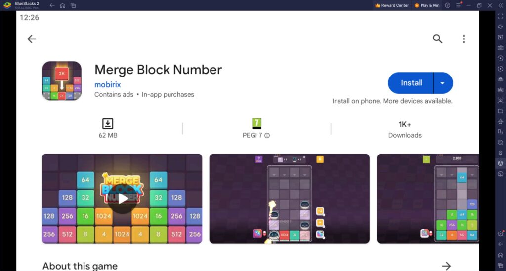 Install Merge Block Number BlueStacks on PC, Play with BlueStacks
