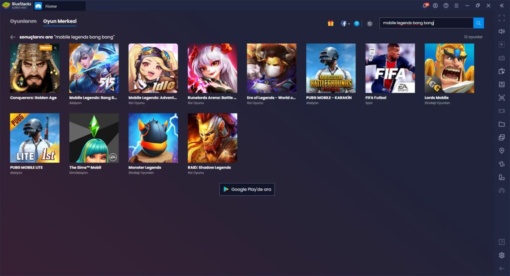 BlueStacks ile Mobile Legends: Bang Bang Oynama Rehberi
