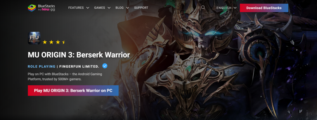 MU ORIGIN 3: Berserk Warrior Unveiling Divine Realm Update | BlueStacks