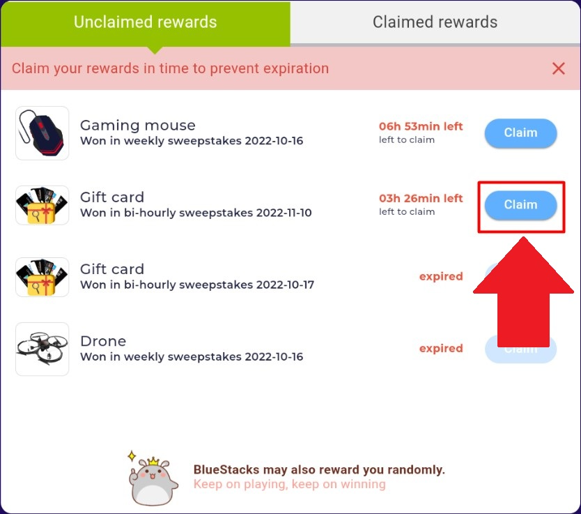 Mit der neuen BlueStacks 5 Play & Win Funktion können Spieler tolle digitale und physische ...