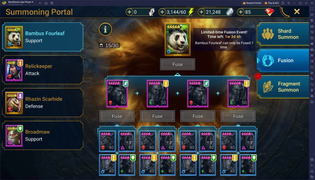 RAID: Shadow Legends - Evento de Fusão Bambus para um Skinwalker ...