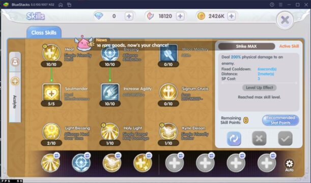 Guide Skill Build Acolyte - Ragnarok X: Next Generation | BlueStacks