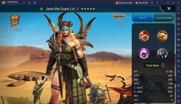 RAID: Shadow Legends – Jetni the Giant for Abilities, Masteries ...