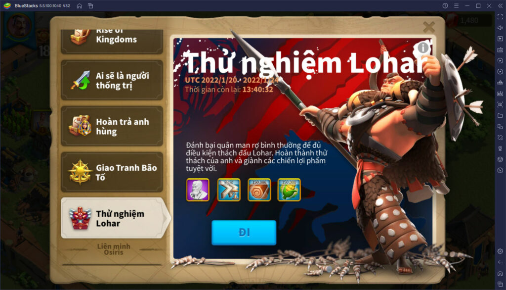 Hướng dẫn sự kiện Thử nghiệm Lohar trong Rise of Kingdoms | BlueStacks