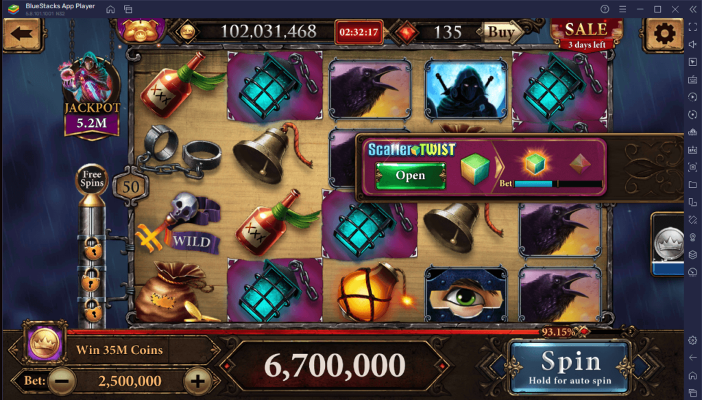 Cómo jugar Scatter Slots – Slot Machines en PC con BlueStacks