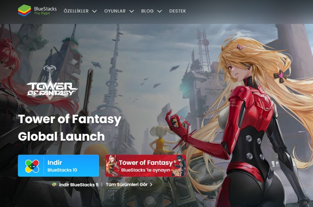 BlueStacks ile Bilgisayarınızda Tower of Fantasy Oynayın