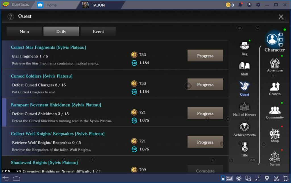 Talion: All You Need to Know to Level Quickly | BlueStacks 4