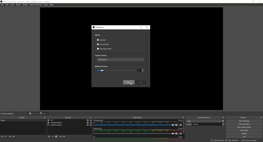 Ajout de la Compatibilité avec la Caméra Virtuelle d’OBS avec ...