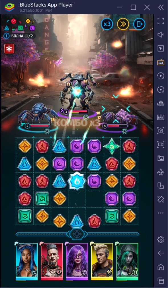 Советы и подсказки по игре Arcane Crystals: Match-3 RPG | BlueStacks