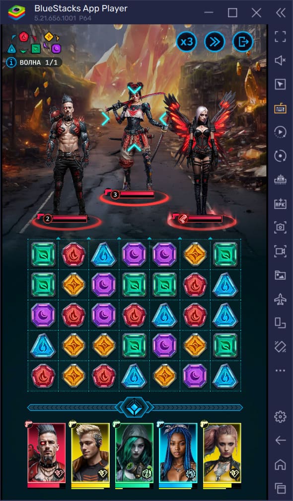 Советы и подсказки по игре Arcane Crystals: Match-3 RPG | BlueStacks