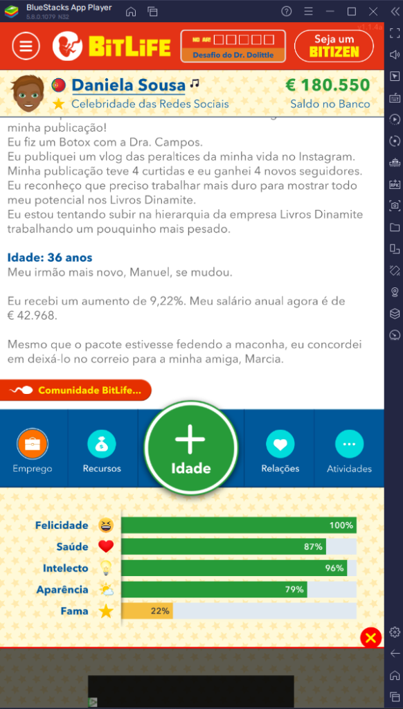 Como jogar BitLife BR – Simulação de vida no PC com o BlueStacks