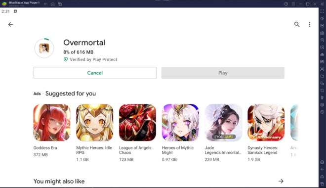 Cara Bermain Overmortal di PC Menggunakan Aplikasi BlueStacks!