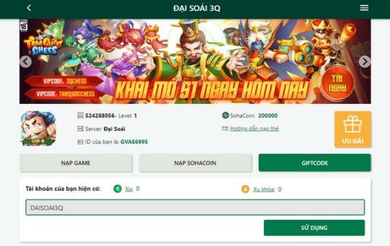 Cách nạp giftcode khi chơi Đại Soái 3Q nhân dịp game ra mắt | BlueStacks