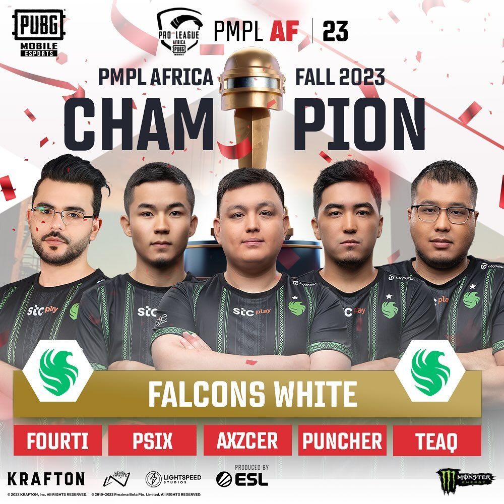 Falcons White Are The World Champions At PUBG Mobile Pro League Africa ...