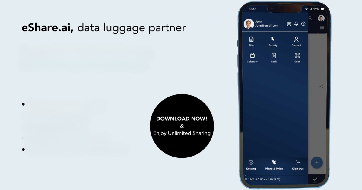 Download and run eShare.ai Sharing, Storage App on PC & Mac (Emulator)
