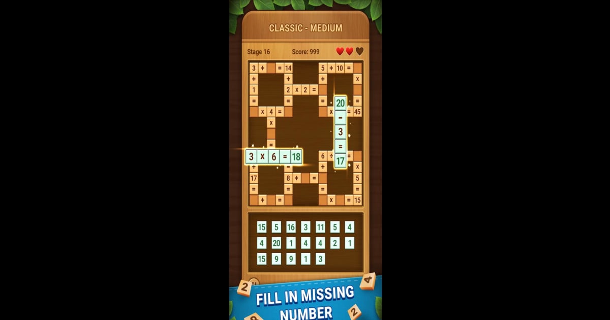 Download & Play Cross Number: Math Game Puzzle on PC & Mac (Emulator)