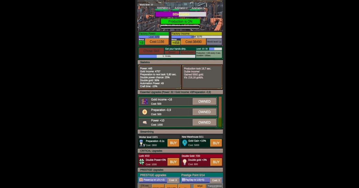 Descarga y juega a Factory Upgrade (AFK / IDLE). en PC y Mac (Emulador)