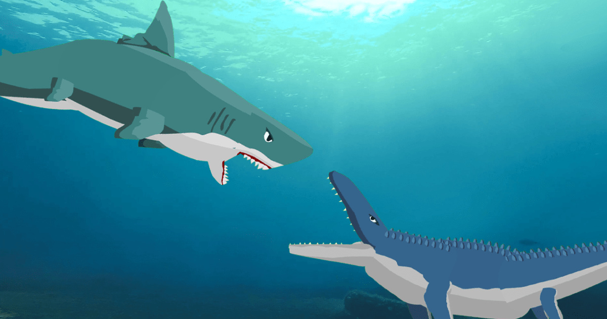 Descarga y juega a Megalodon Fights Mosasaurus en PC y Mac (Emulador)