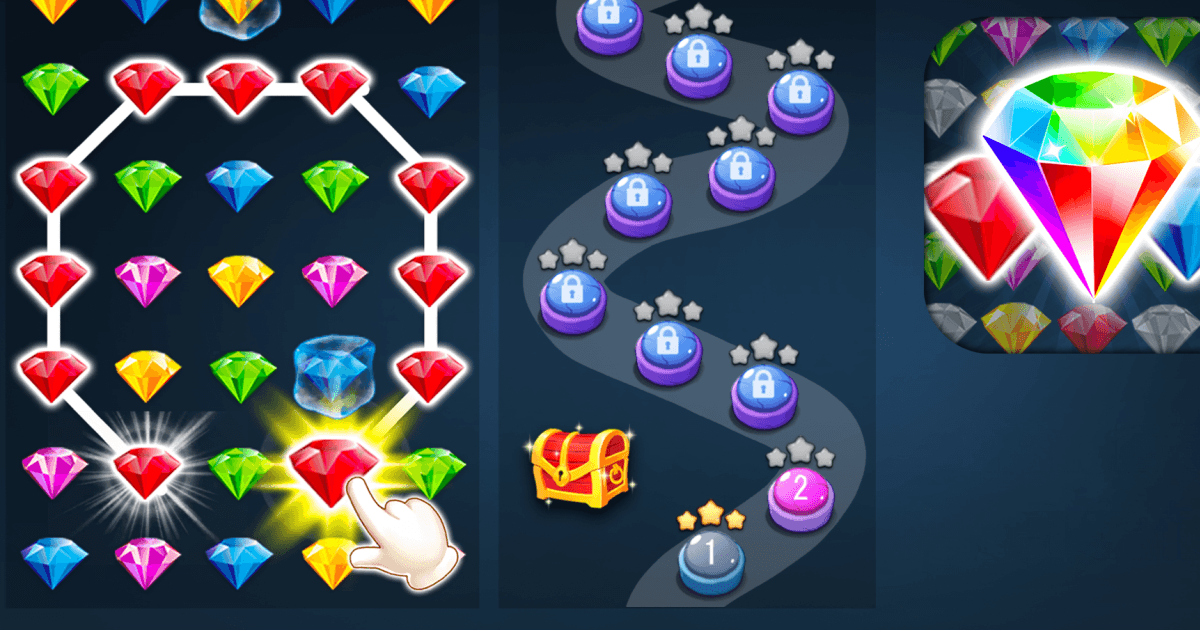 Descarga y juega a Jewel Quest Match3 Jewel Games en PC y Mac (Emulador)