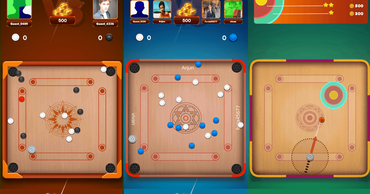 Downloaden & Spielen von Carrom baord offline : AI auf PC & Mac (Emulator)