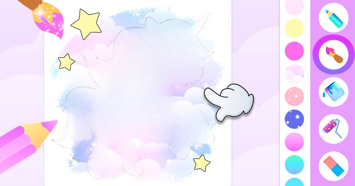 Download & Play Unicorn Coloring Kids Games on PC & Mac (Emulator)