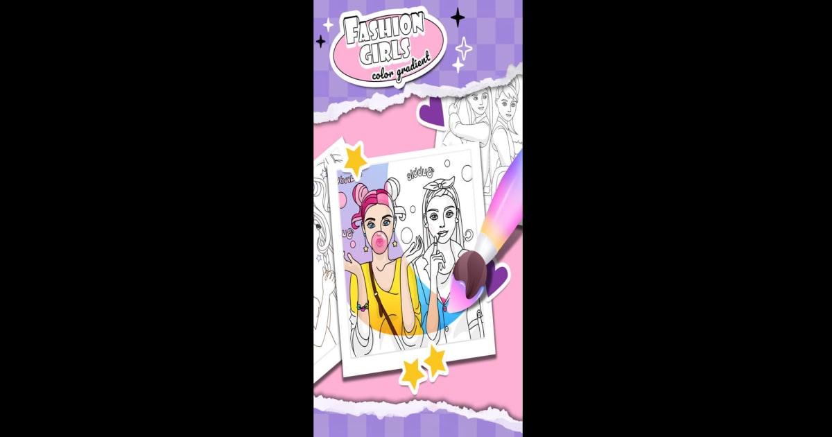 Download & Play Color gradient fashion girl on PC & Mac (Emulator)