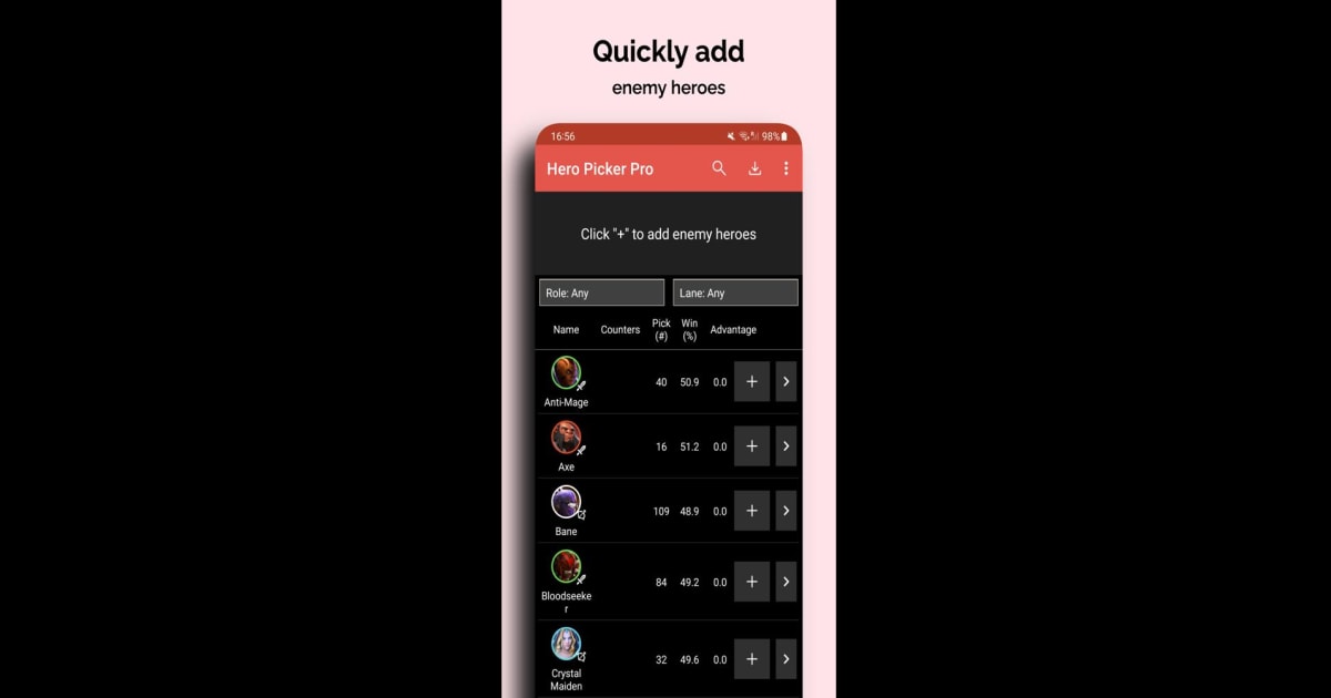 Download and run Hero Picker Pro for Dota 2 on PC & Mac (Emulator)