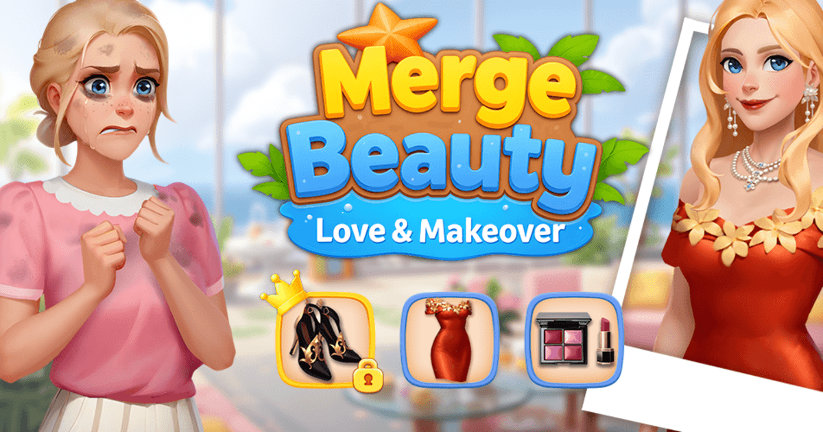 Download & Play Merge Beauty : Love & Makeover on PC & Mac (Emulator)
