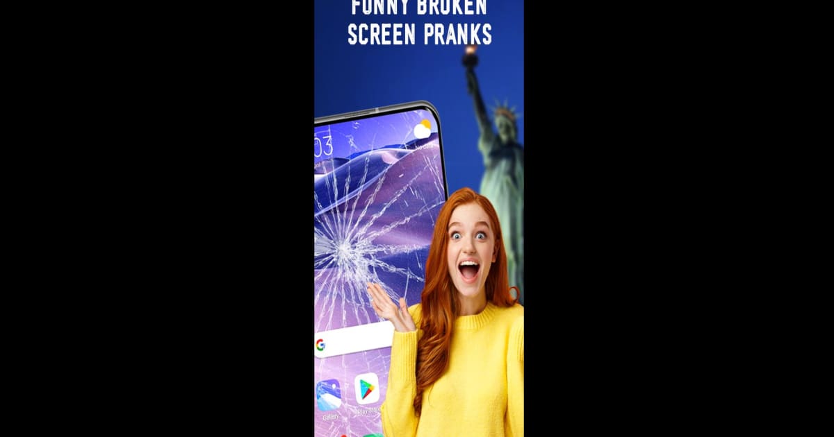 Scarica ed avvia Broken Screen 4K Funny Pranks su PC e Mac (emulatore)