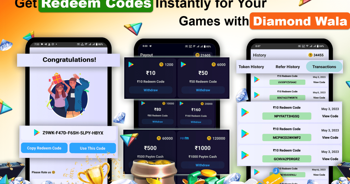 Download and run Diamond Wala - Get Redeem Code on PC & Mac (Emulator)