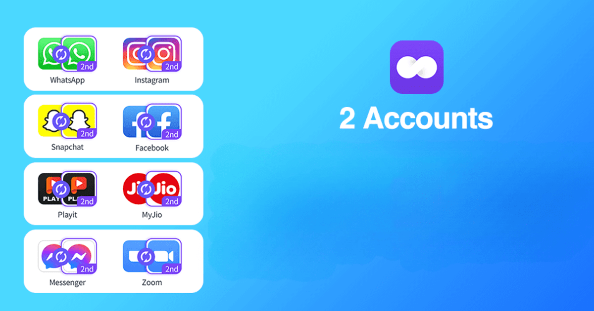 Baixe e rode 2Contas - Aplicativos duplos no PC e Mac (emulador)